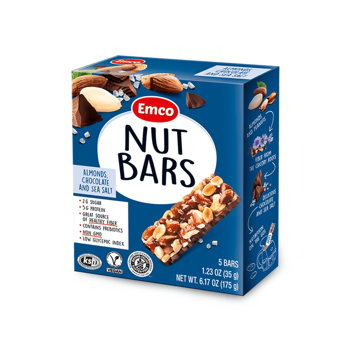 Emco Nut Bar with Almonds, Chocolate and Sea Salt (No Added Sugar) 35g ...