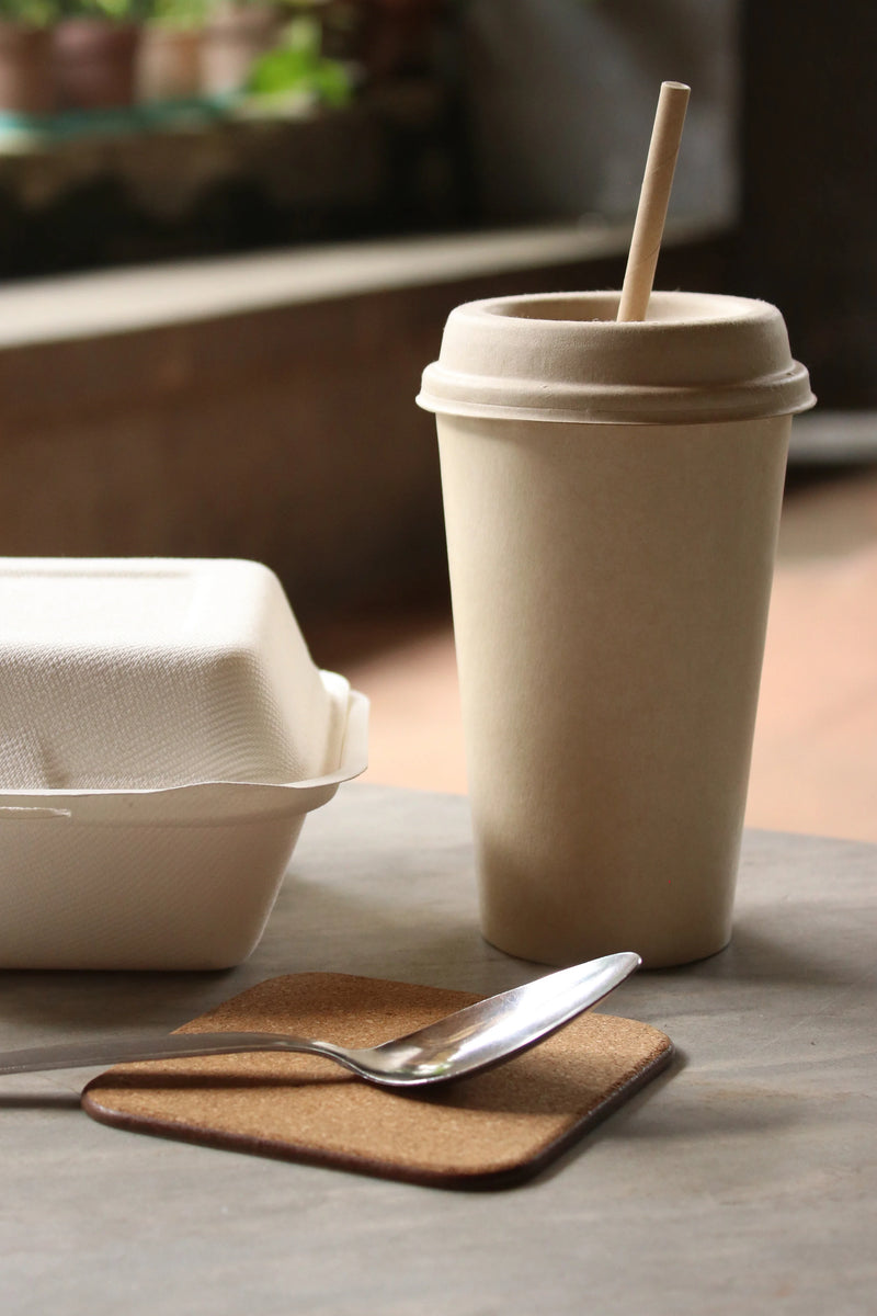 Econtainer C008 16oz. Sugarcane Bagasse Cold Cup Compostable and Eco-f ...